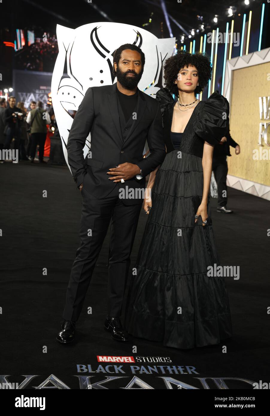Nicholas Pinnock and Tia Rolph attending the European premiere of Black ...