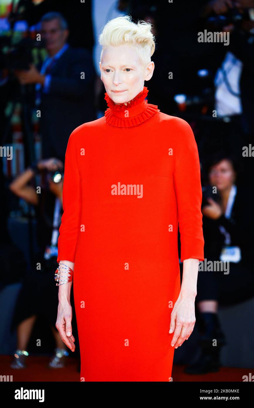 Tilda Swinton walks the red carpet ahead of the 'Suspiria' screening ...