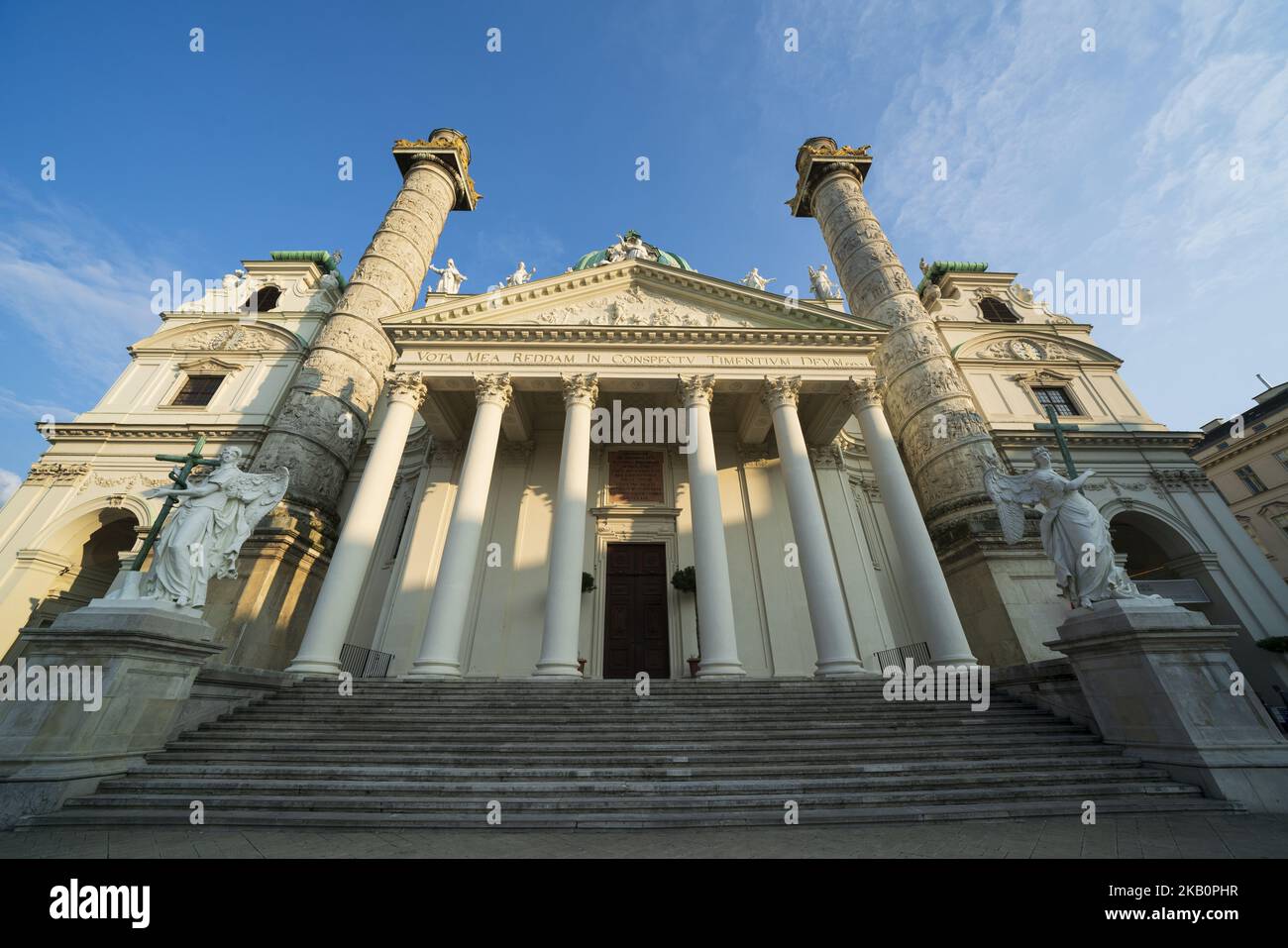 The church of San Carlos Borromeo (Karlskirche), of Baroque style, from ...