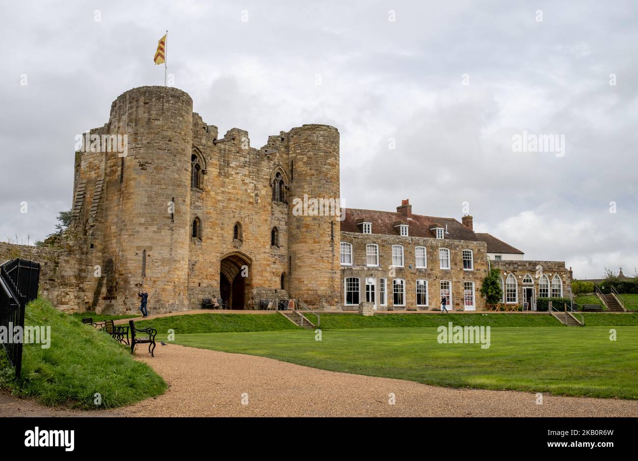 The exterior of Tonbridge Castle gatehouse and grounds Stock Photo - Alamy