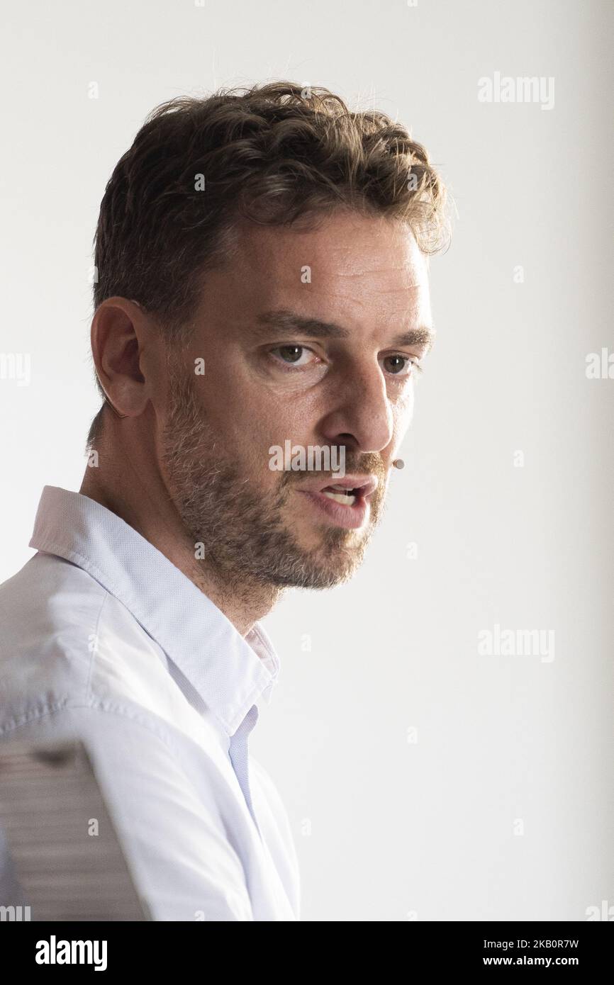 San Antonio Spurs' Spanish player Pau Gasol gets ready for a ...
