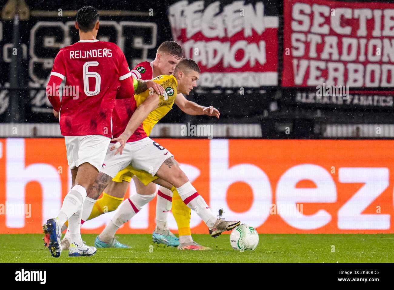 ALKMAAR, NETHERLANDS - NOVEMBER 3: Maxim Dekker of AZ Alkmaar, Artem ...