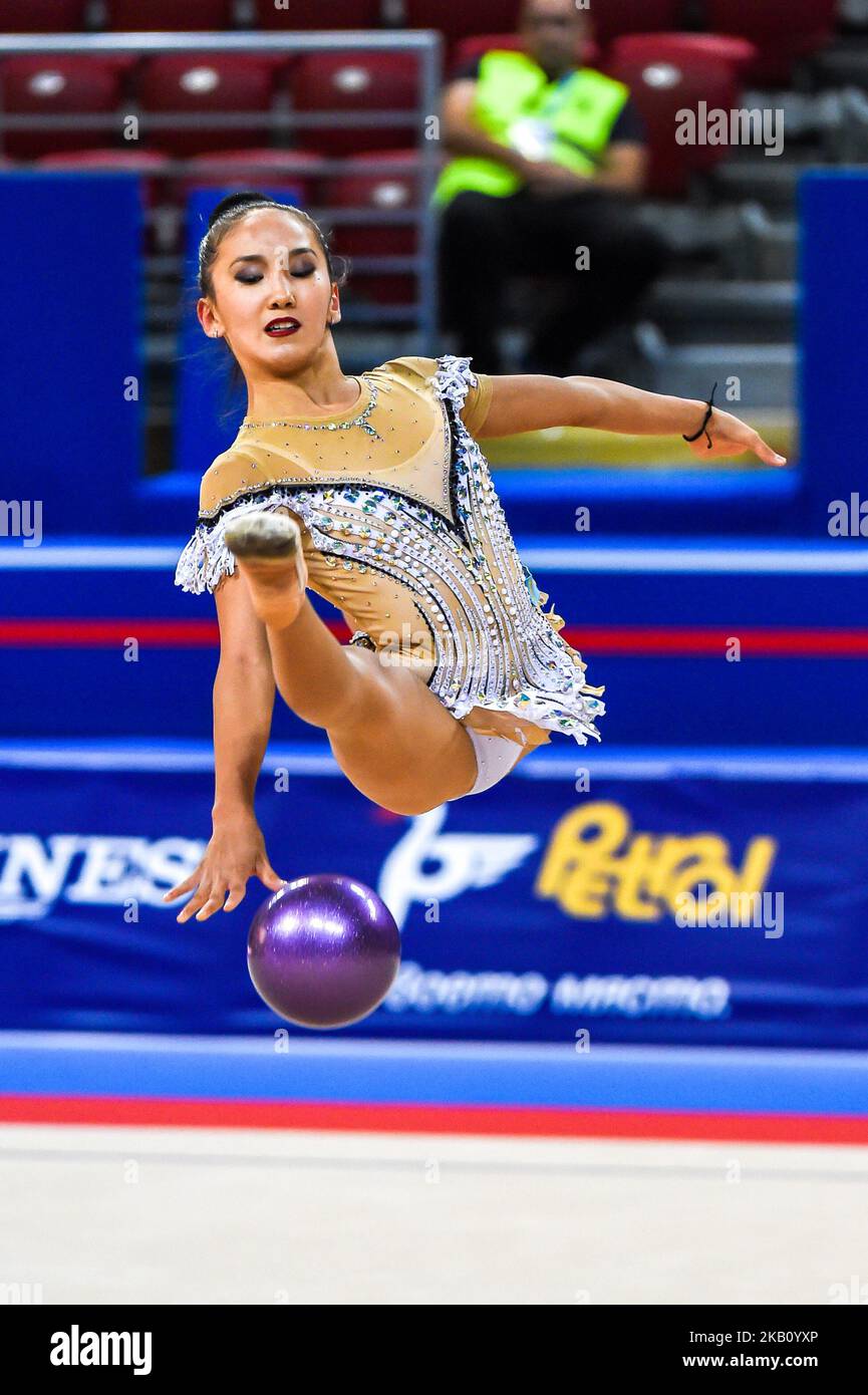 Dayana Abdirbekova of Kazakhstan during Rhythmic Gymnastics World ...