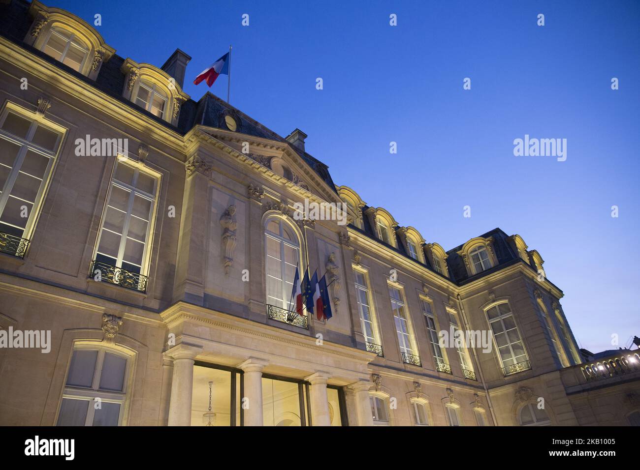 A picture taken on September 10, 2018 shows the entrance and the ...