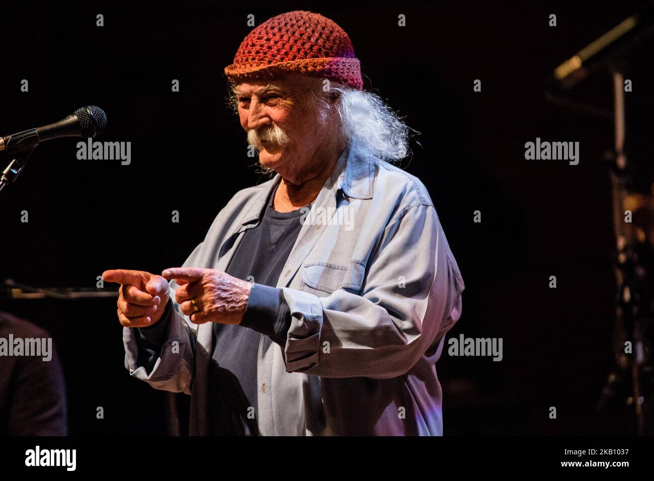 American singer and songwriter David Crosby performing live at Teatro ...