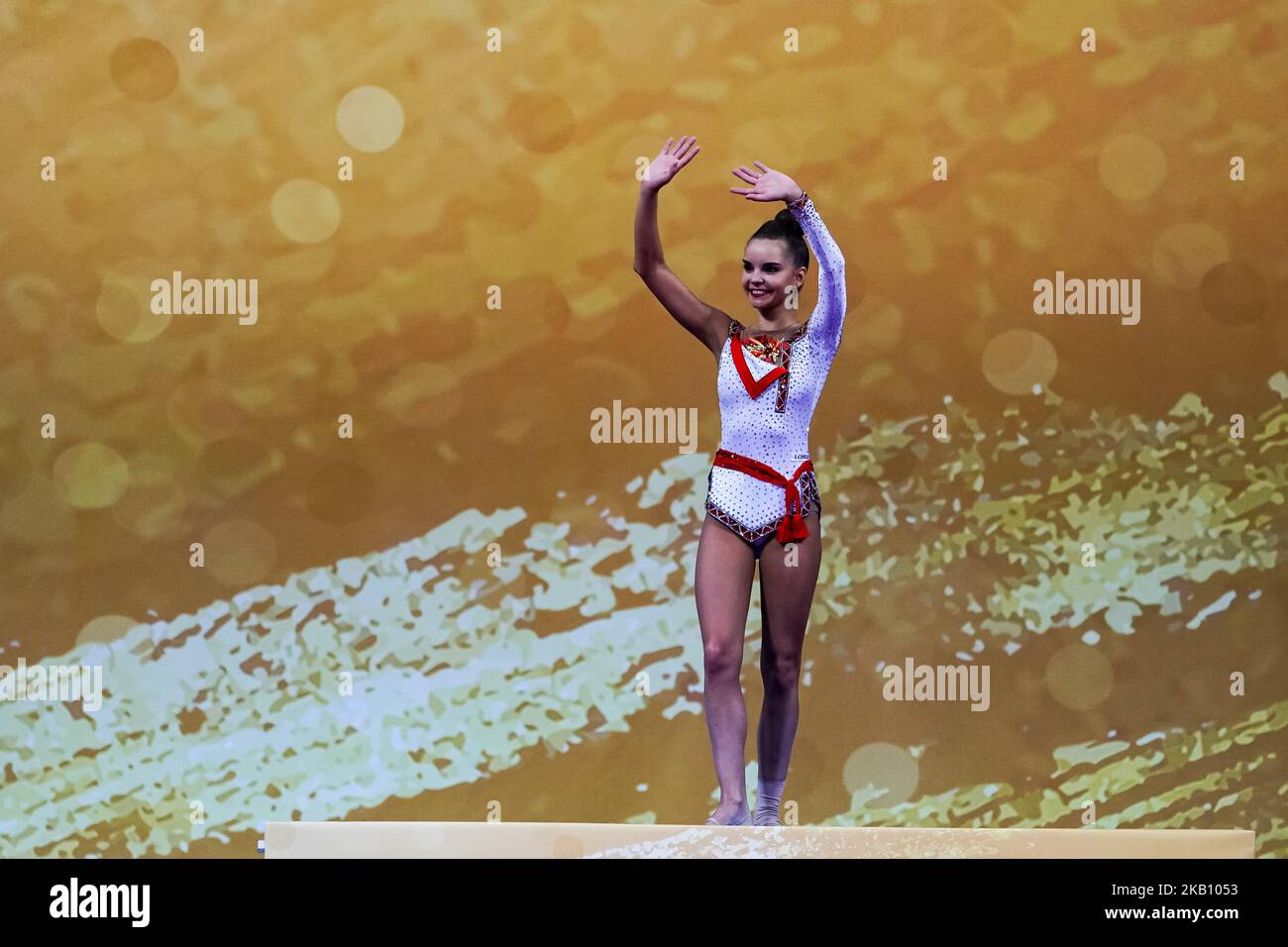 Dina Averina of Russia getting gold at Individual Ball Final at the Arena Armeec in Sofia at the ...