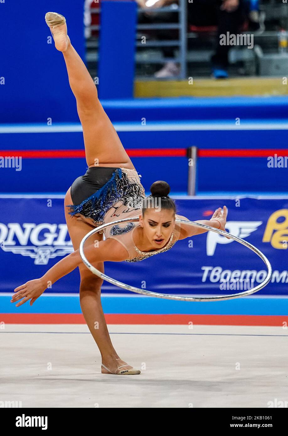Katrin Taseva of Bulgaria during Individual Hoop Final at the Arena ...