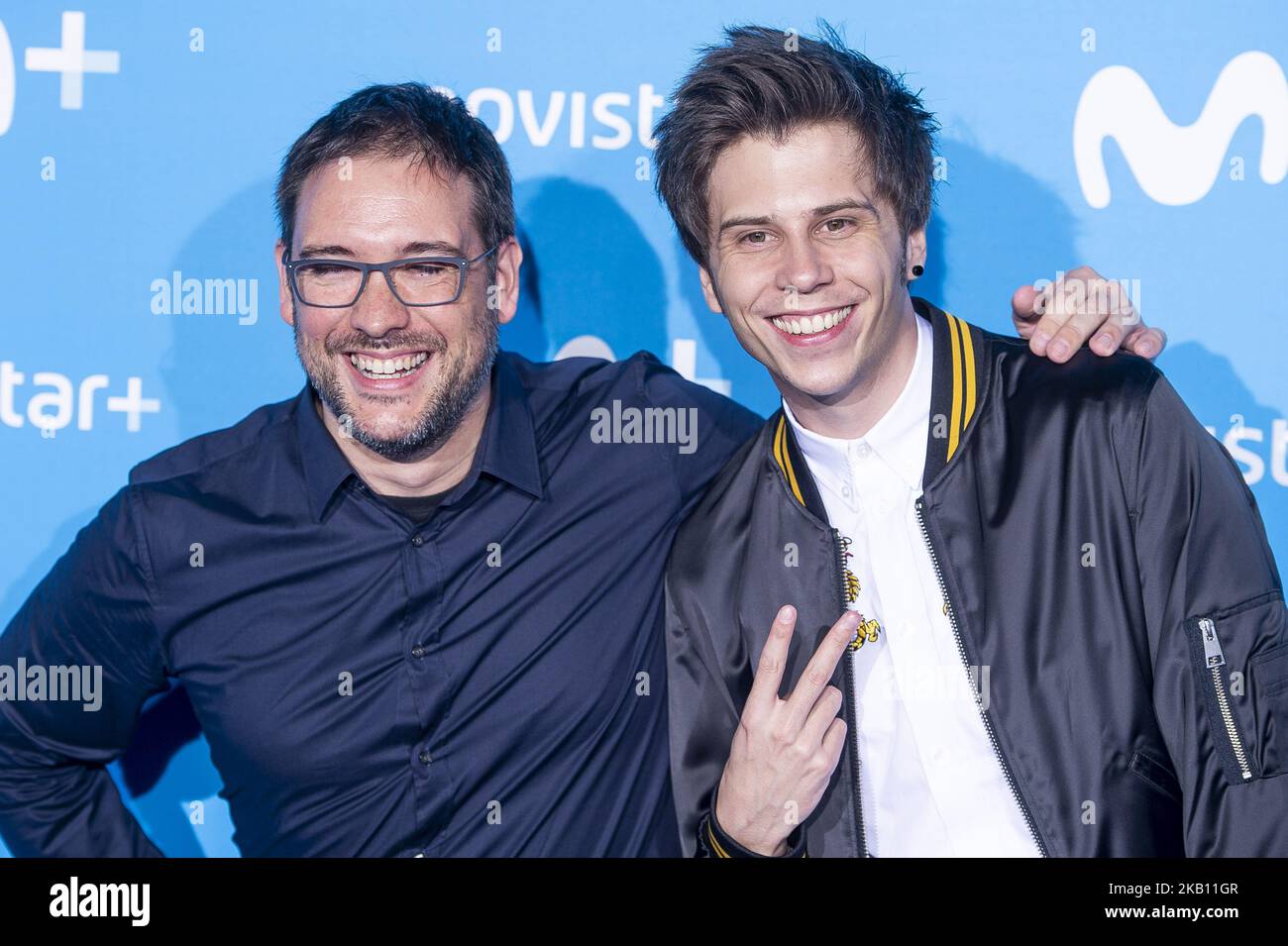 Rubius attends to blue carpet of presentation of new schedule of Movistar+ at Queen Sofia Museum ...