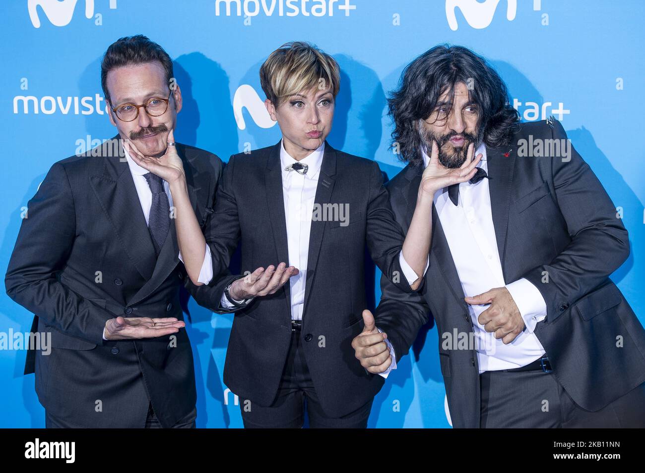 Joaquin Reyes, Sara Escudero y Jose Juan Vaquero attends to blue carpet ...
