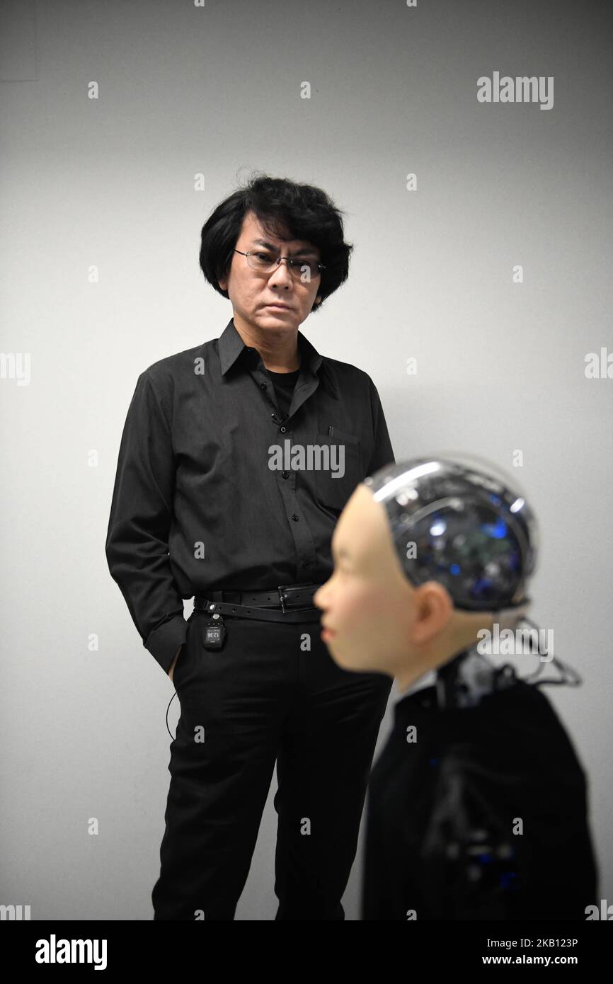 In this photo taken on September 13, 2018 shows Robot engineer Hiroshi ...