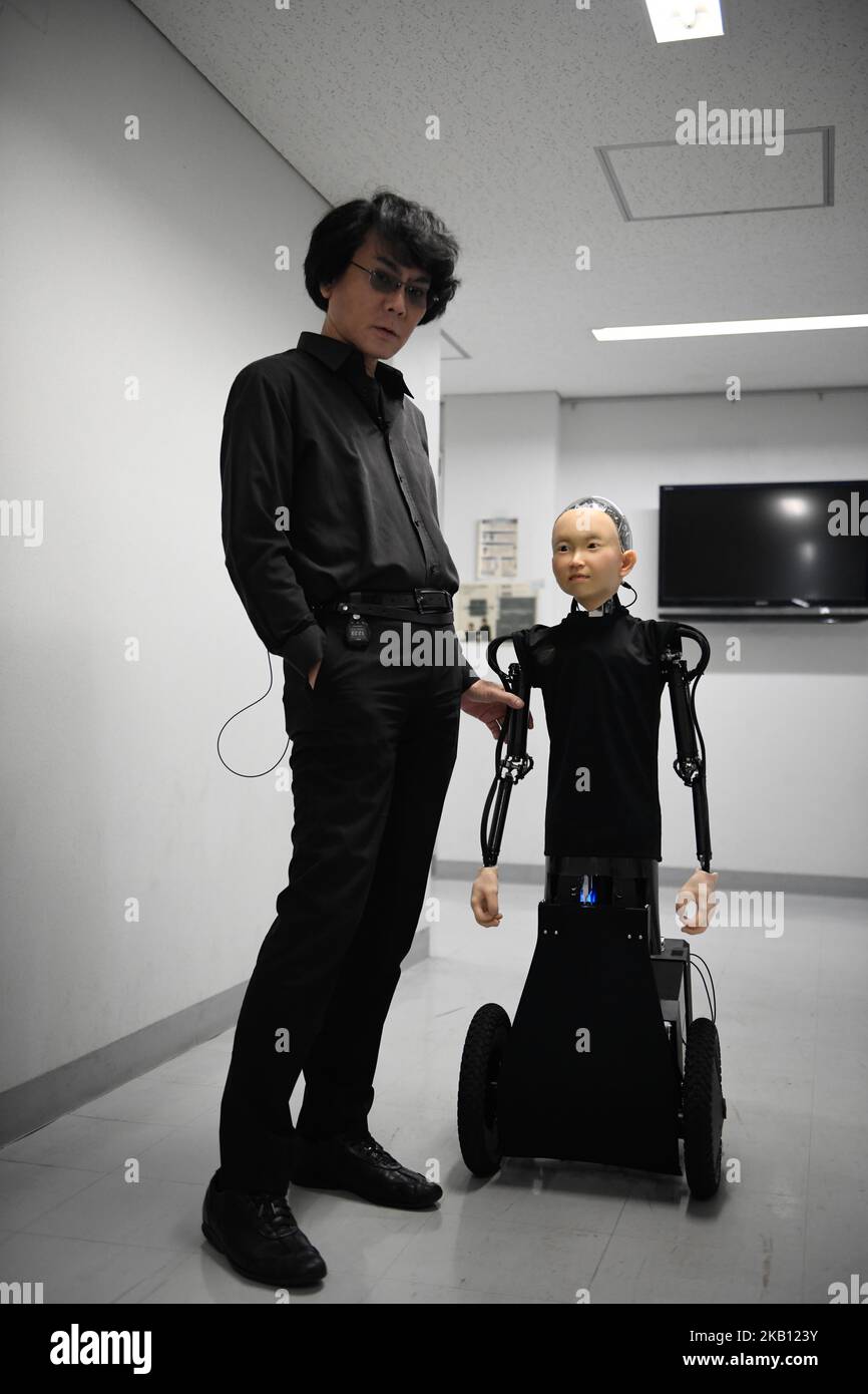 In this photo taken on September 13, 2018 shows Robot engineer Hiroshi ...