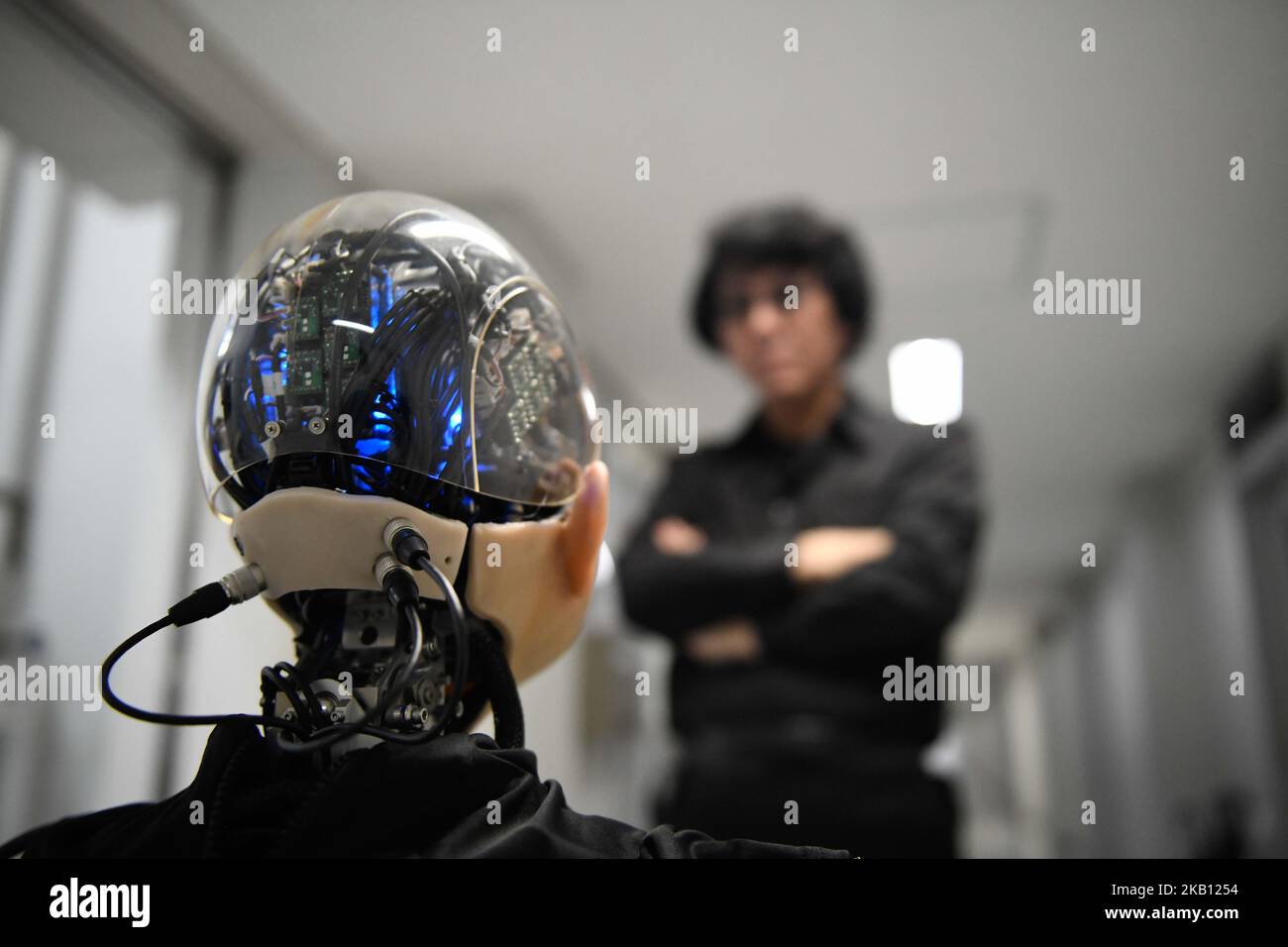 In this photo taken on September 13, 2018 shows Robot engineer Hiroshi ...