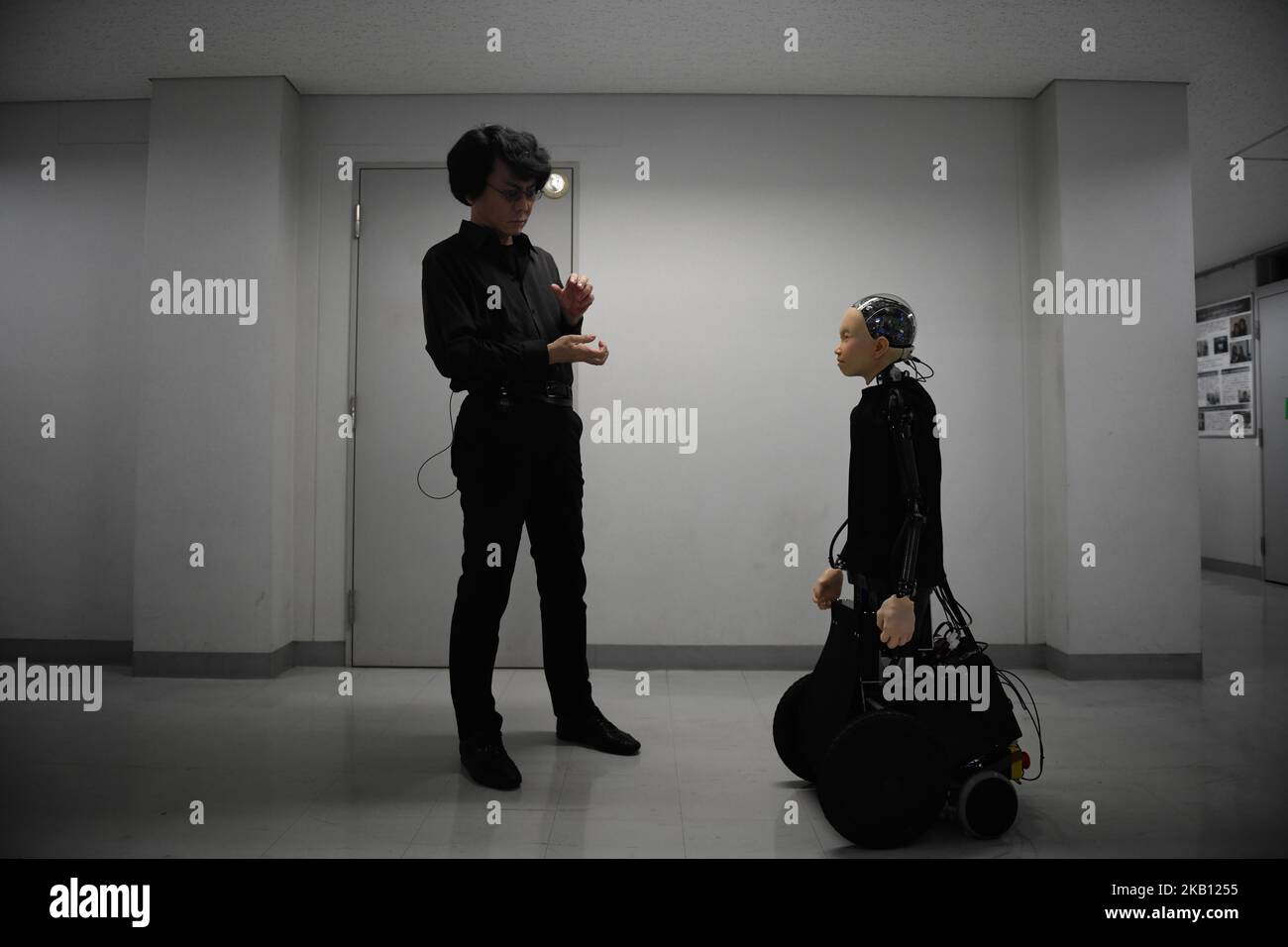 In this photo taken on September 13, 2018 shows Robot engineer Hiroshi ...