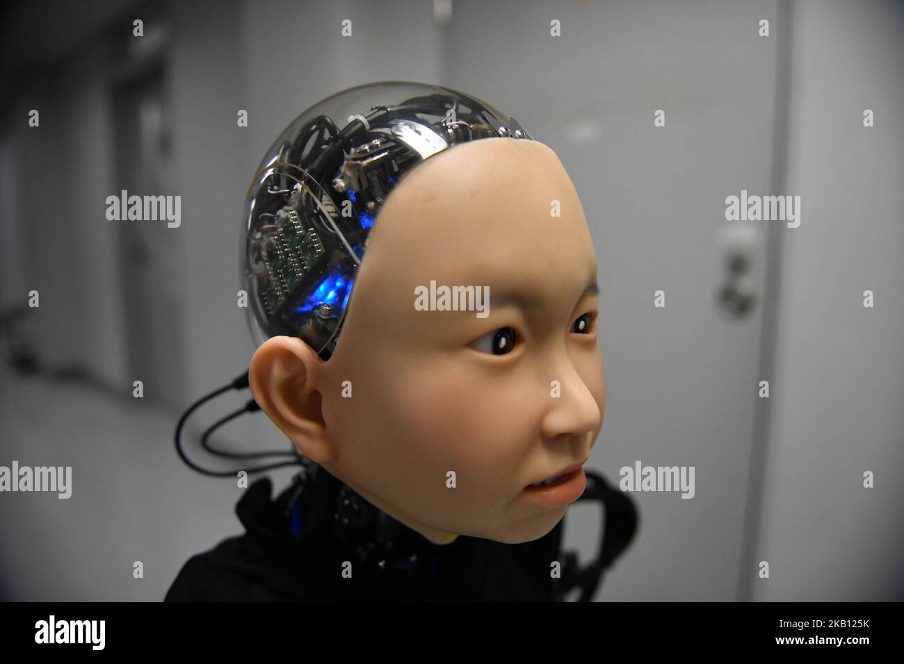 In this photo taken on September 13, 2018 shows a 10 year old child ...