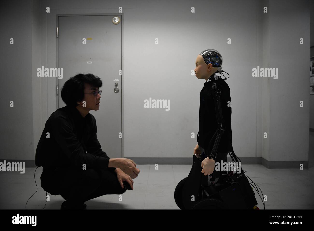 In this photo taken on September 13, 2018 shows Robot engineer Hiroshi ...