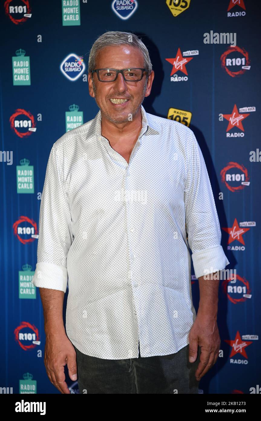 Massimo Valli of Radio Monte Carlo during the Mediaset group radio ...