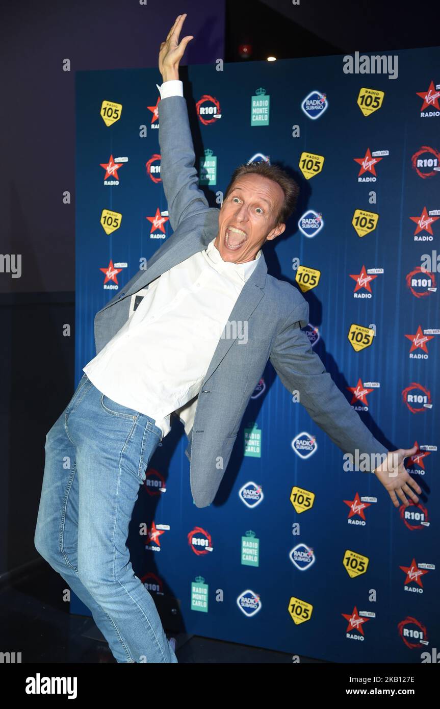 Cristiano Militello of R101 during the Mediaset group radio program ...