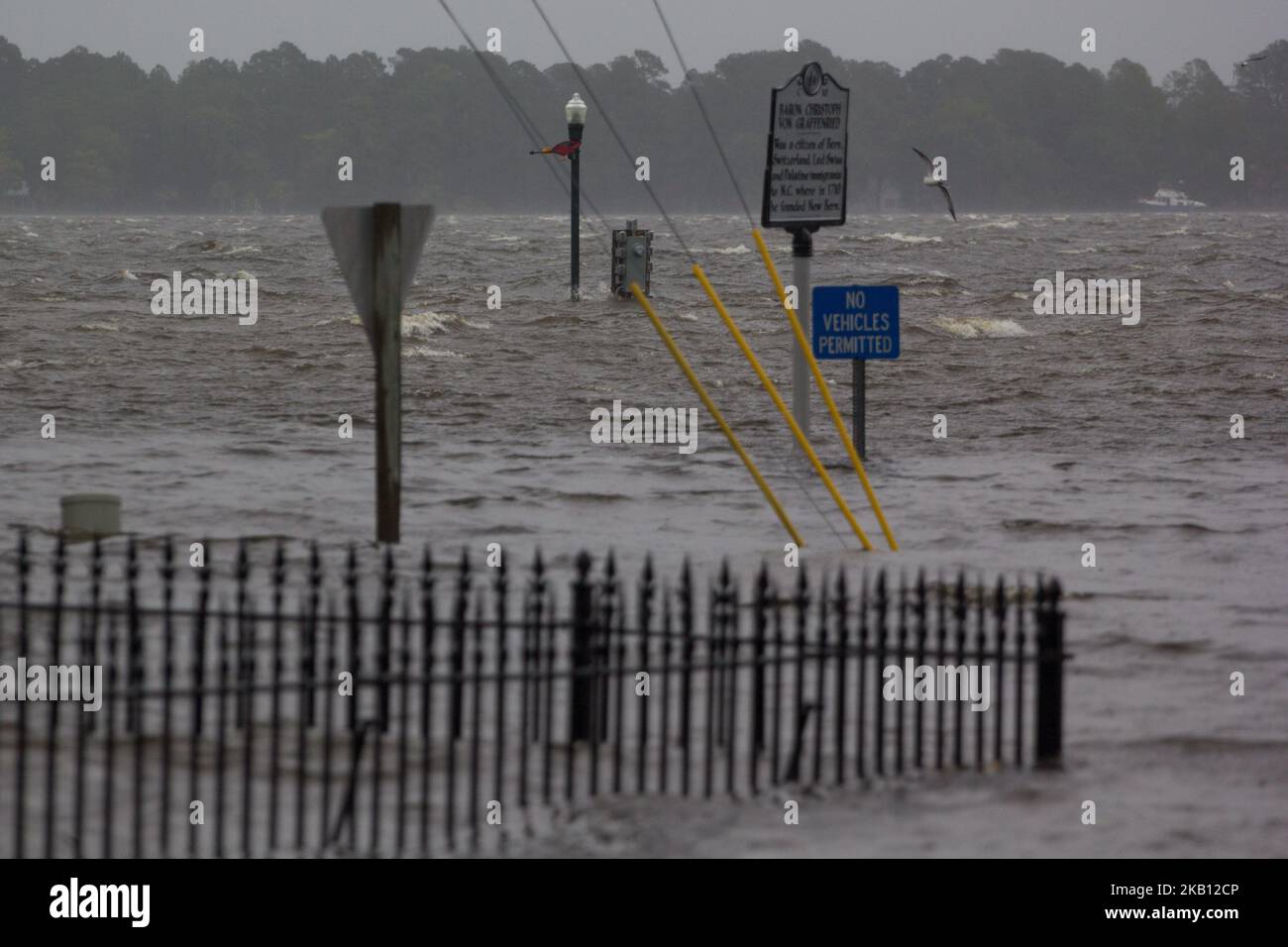 Major flooding is seen nearly sixteen hours before the landfall of ...