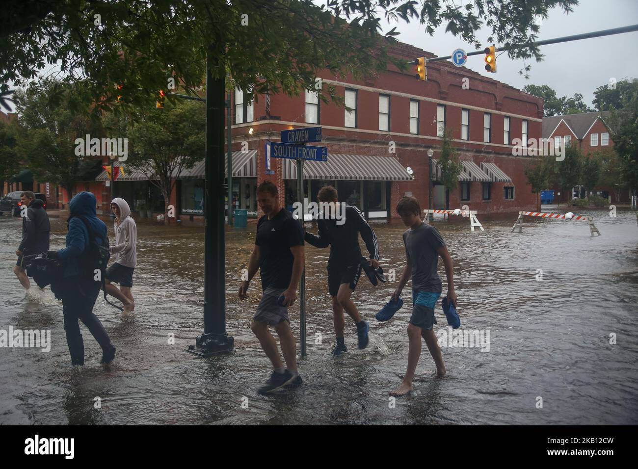 Flooding is seen nearly sixteen hours before the landfall of Hurricane ...