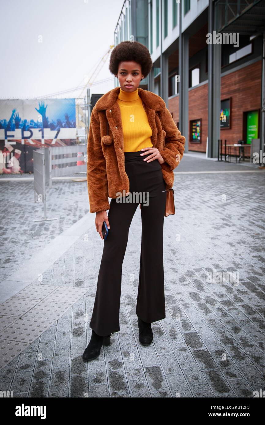 Model attends Michael Kors show at New York Fashion Week, in New York ...