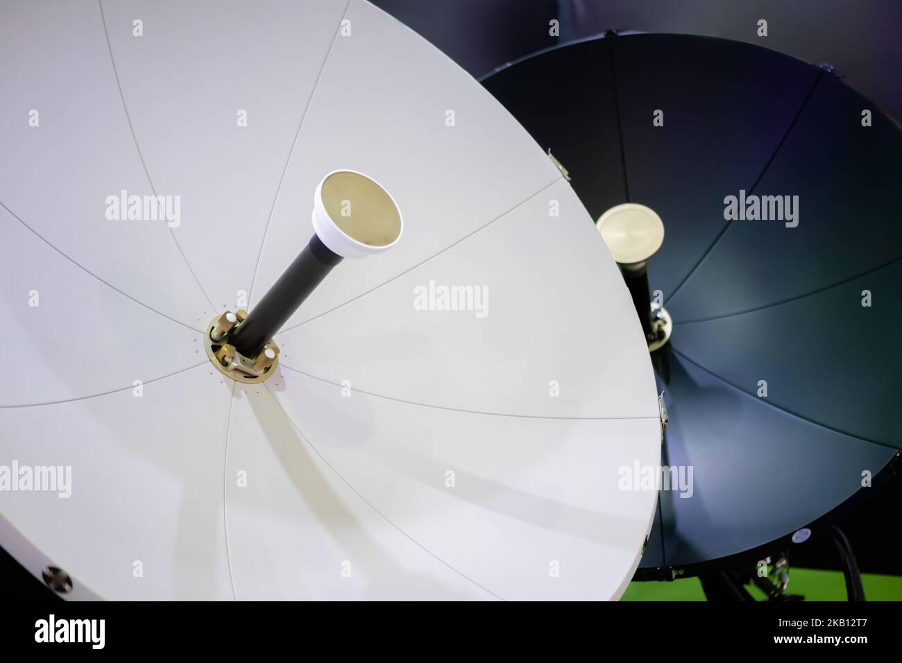 White satellite dish antenna, VSAT parabolic receiver Stock Photo - Alamy