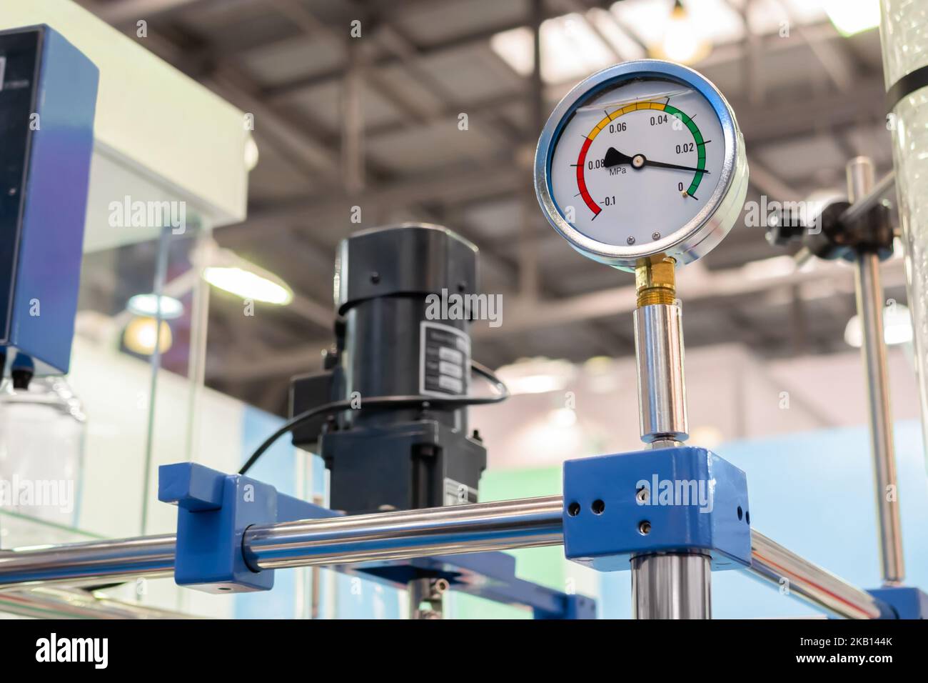 Glycerin pressure gauge for measuring fluid condition at plant, factory ...