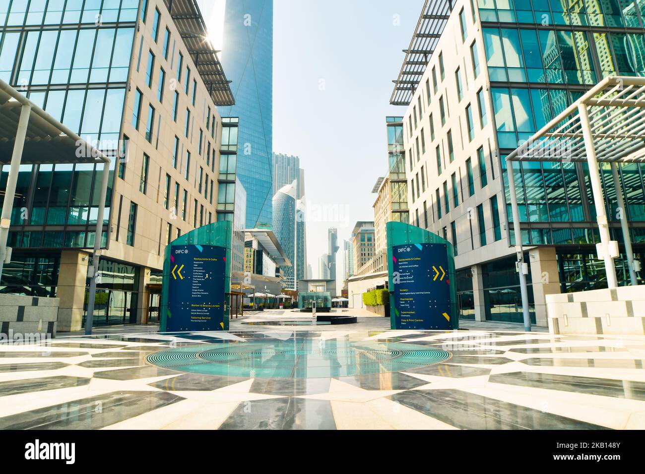 Dubai , UAE - 3rd october, 2022: Dubai Financial center district DIFC ...