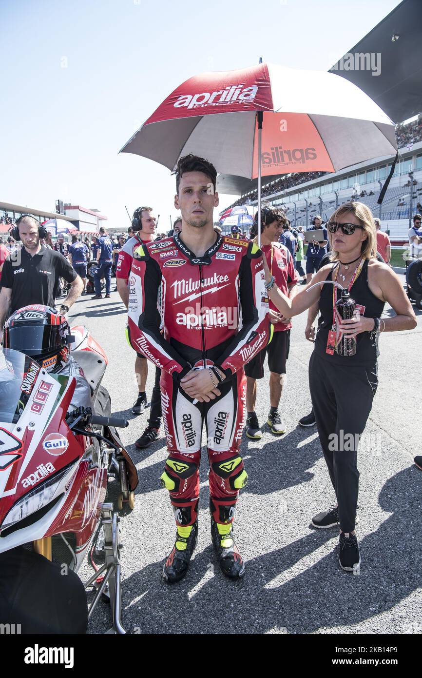 32 Lorenzo Savadori Aprilia RSV4 RF Milwaukee Aprilia during the World ...