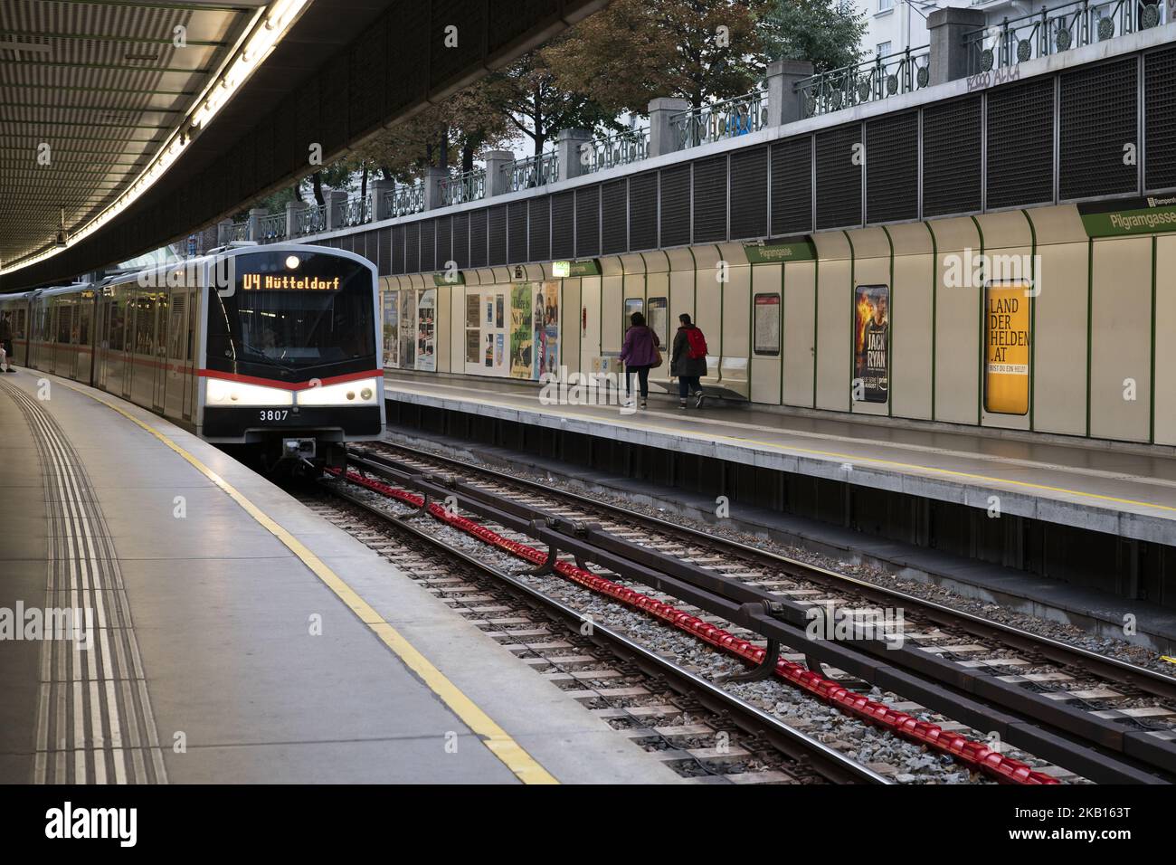 The Vienna Metro that covers the metropolitan area of Vienna, Austria ...