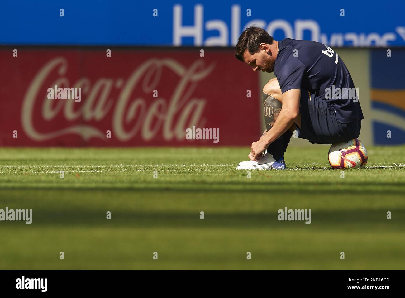 Lionel Messi before the match between Real Sociedad against FC ...