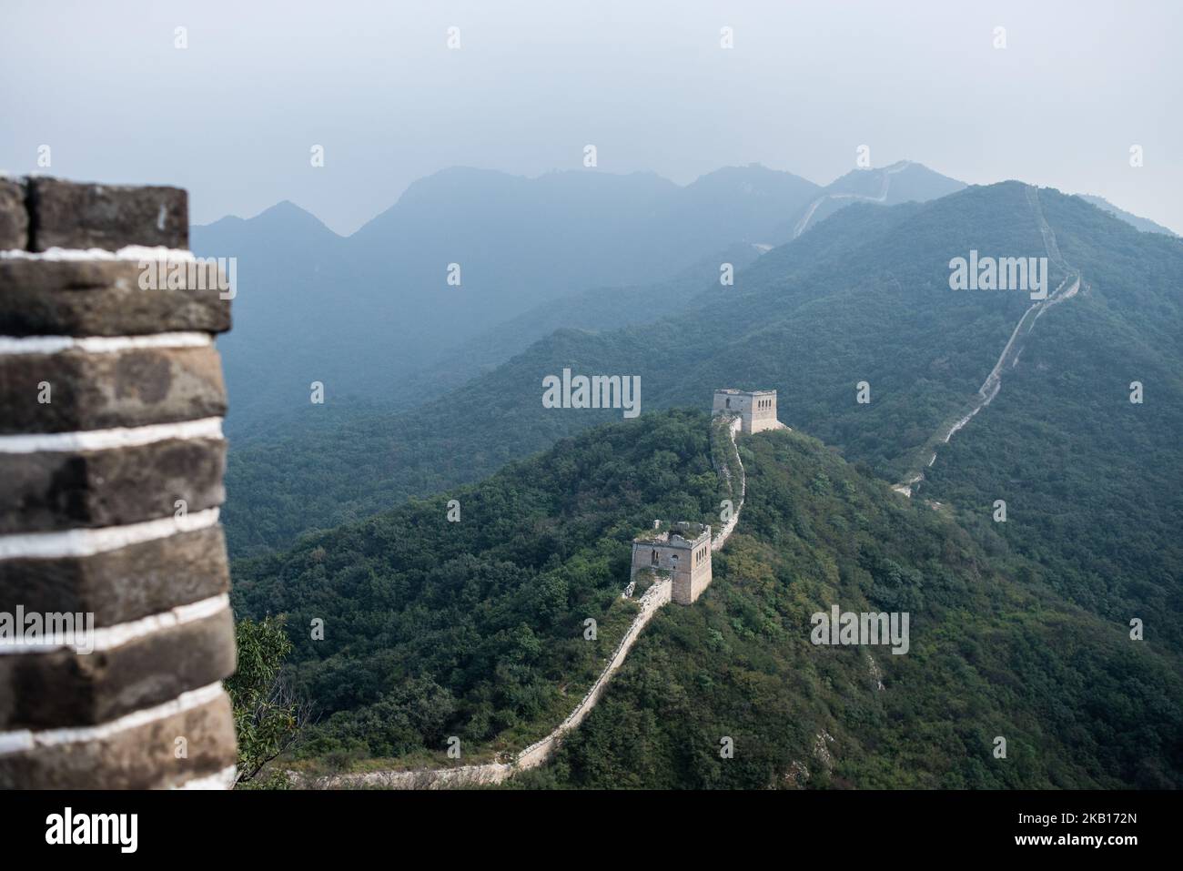 A wild section of the Great Wall of China, Chenjiapu village, Yanqing ...