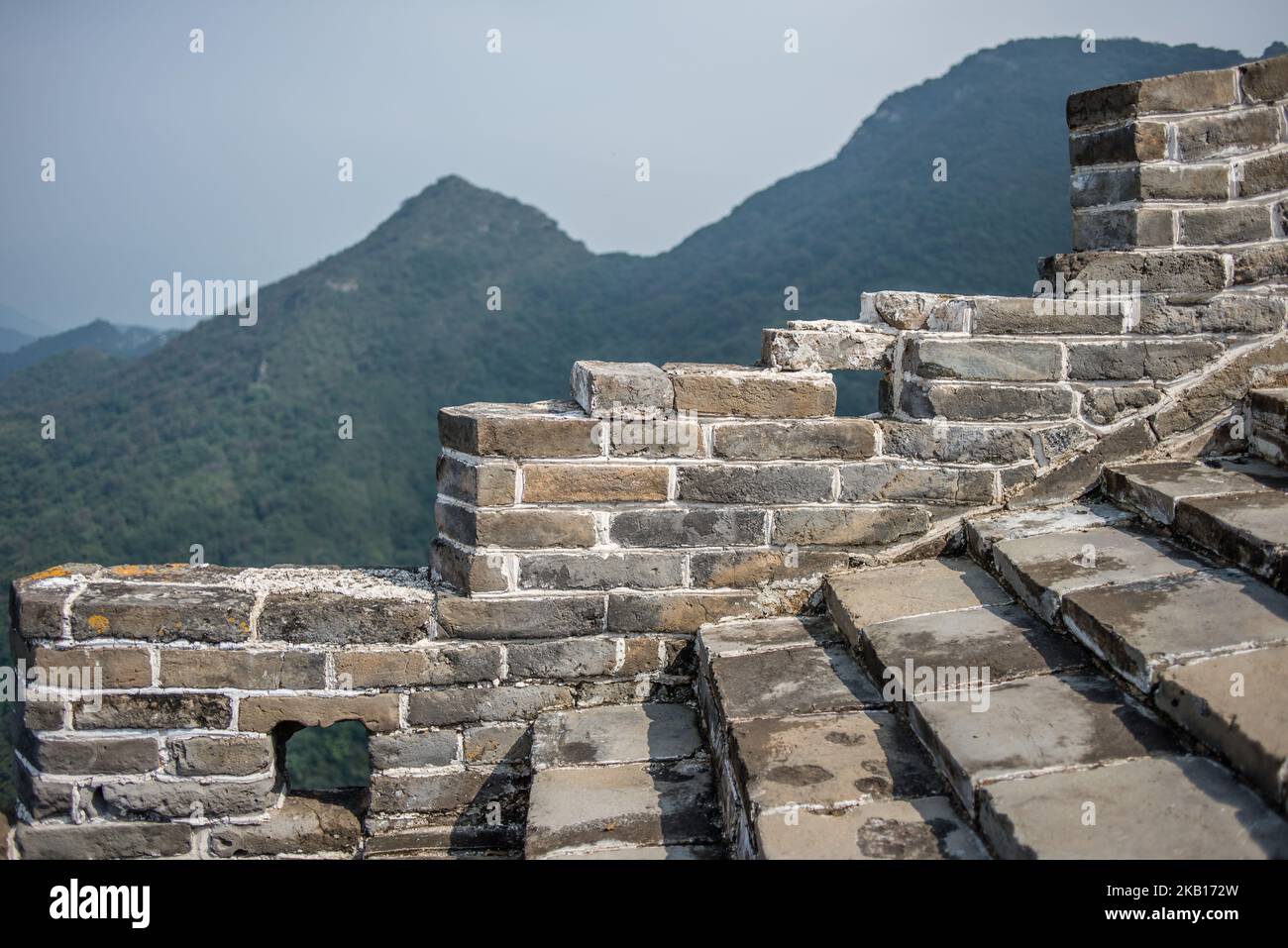 A wild section of the Great Wall of China, Chenjiapu village, Yanqing ...