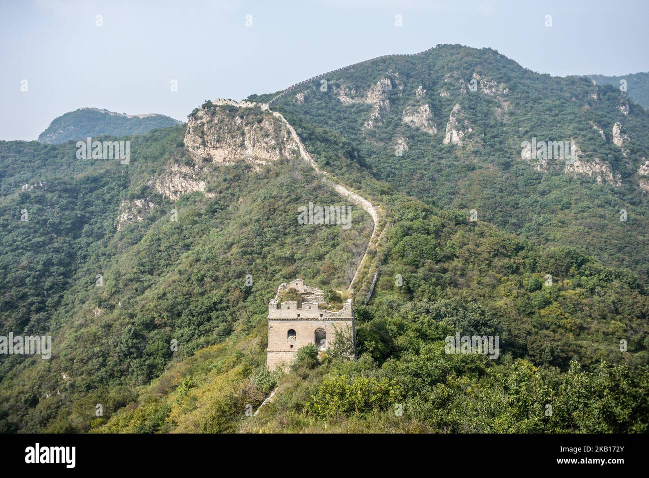 A wild section of the Great Wall of China, Chenjiapu village, Yanqing ...