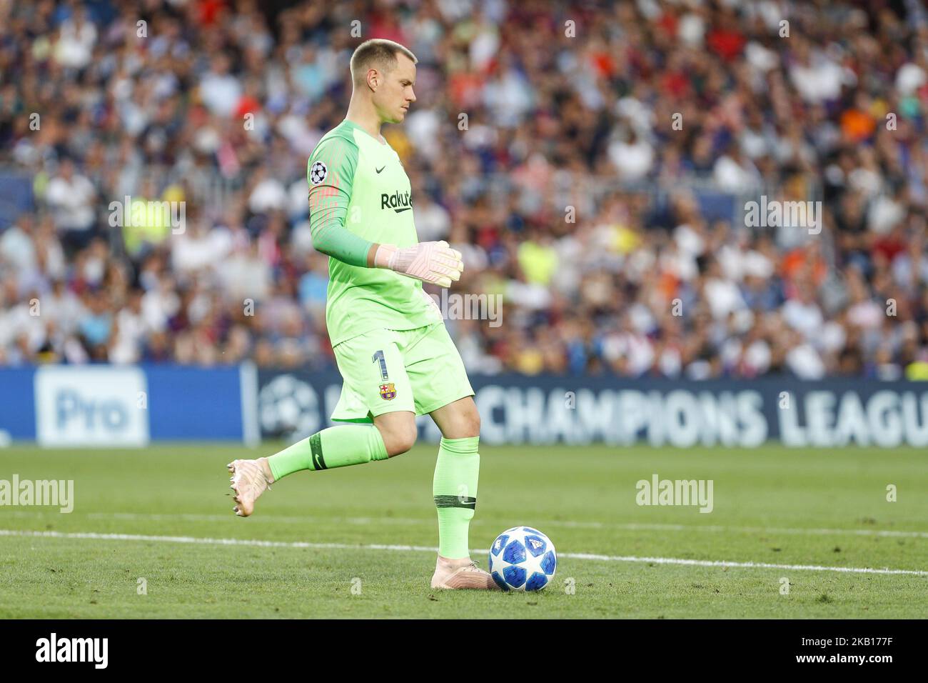FC Barcelona goalkeeper Marc-Andre ter Stegen (1) during the UEFA ...
