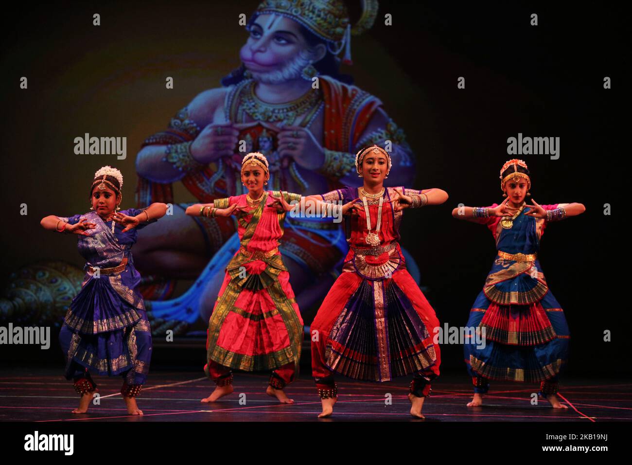 Students from the Nritya Kala Mandir School of Indian Classical Dance perform a Bharatnatyam ...