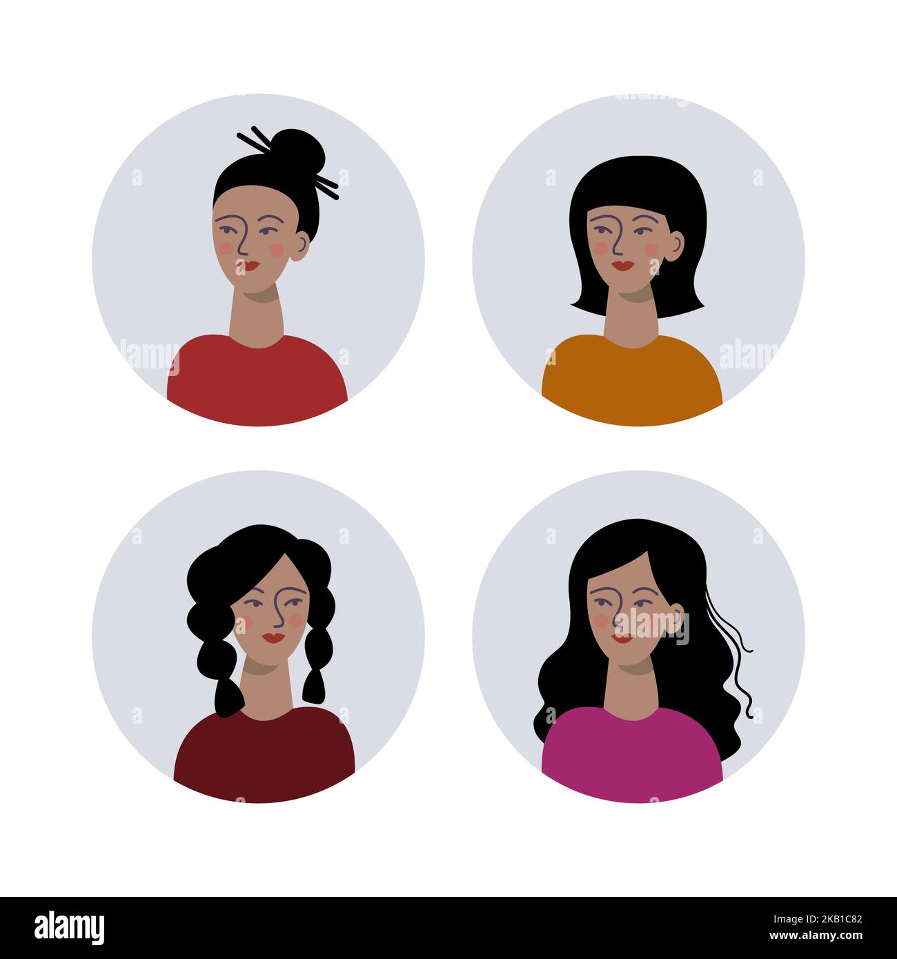 Dark skin woman model Stock Vector Images - Alamy