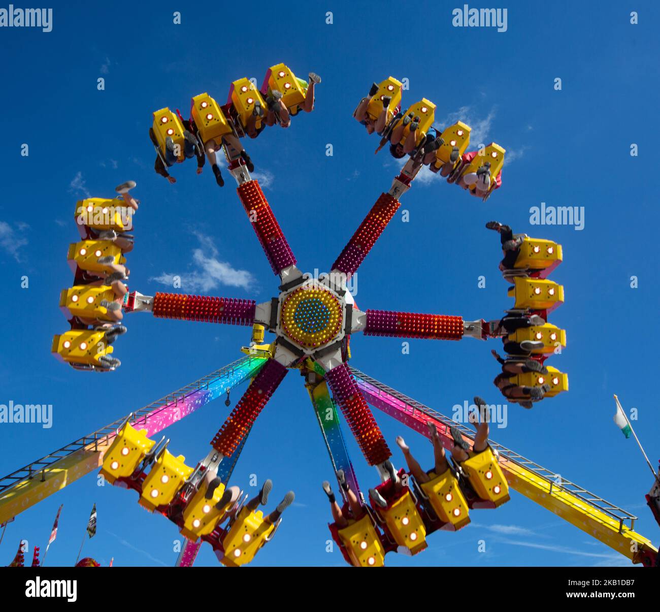 A carousel on day one of the Oktoberfest ceebrations in Munich, Germany ...
