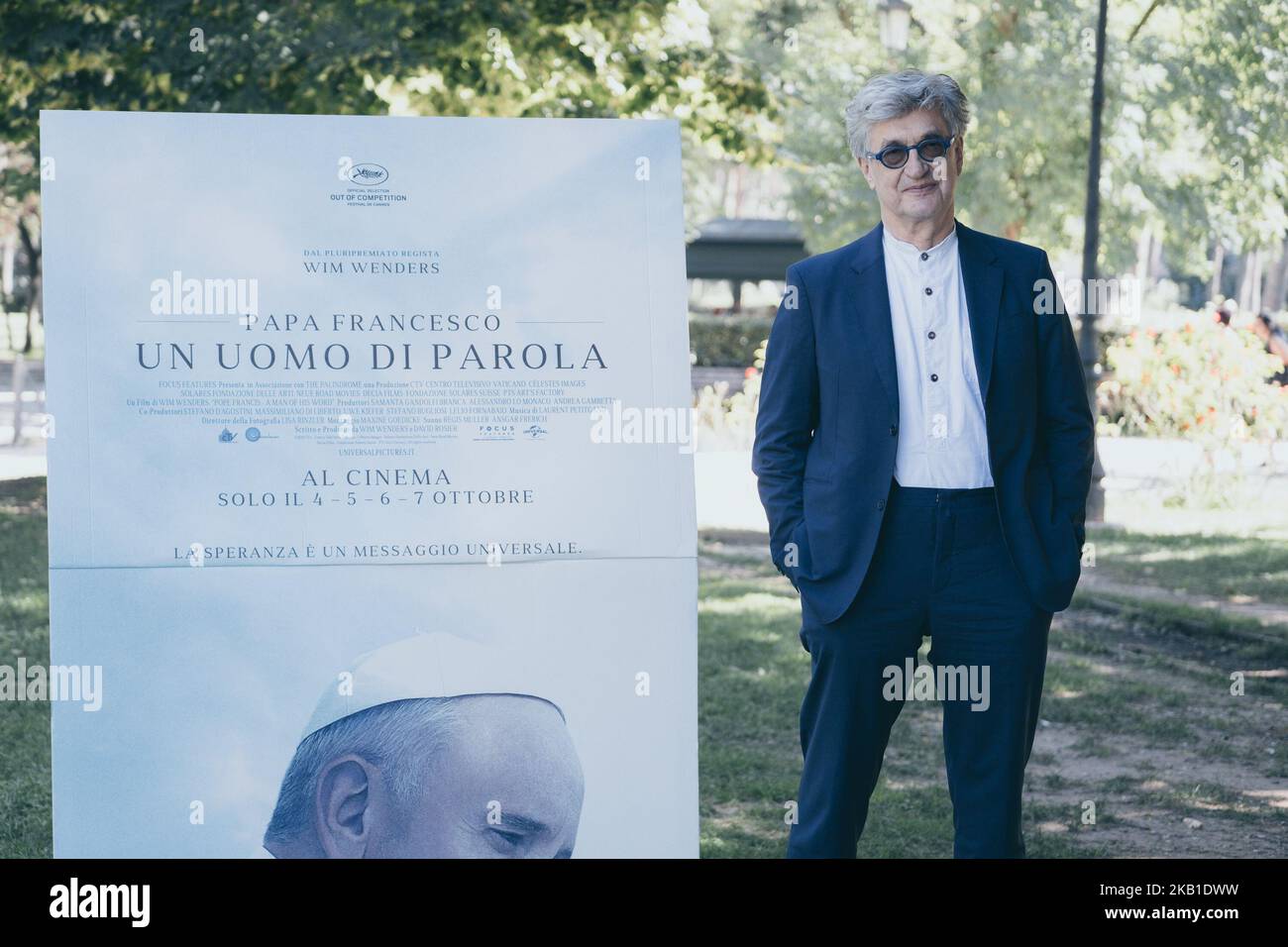The director Wim Wenders attends the photocall of new movie ' Pope ...