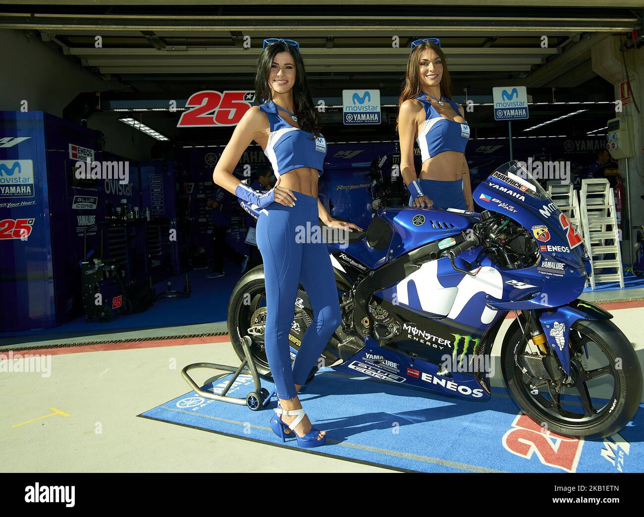 Umbrella girls during race day of the Gran Premio Movistar de Aragon of ...