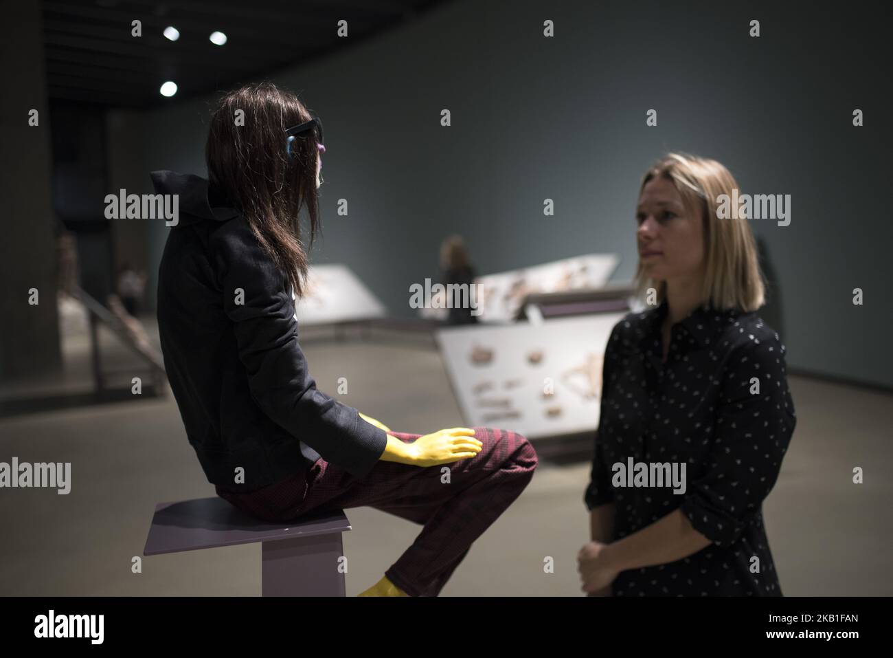 Artworks are displayed at The Curve, Barbican Centre during the ...