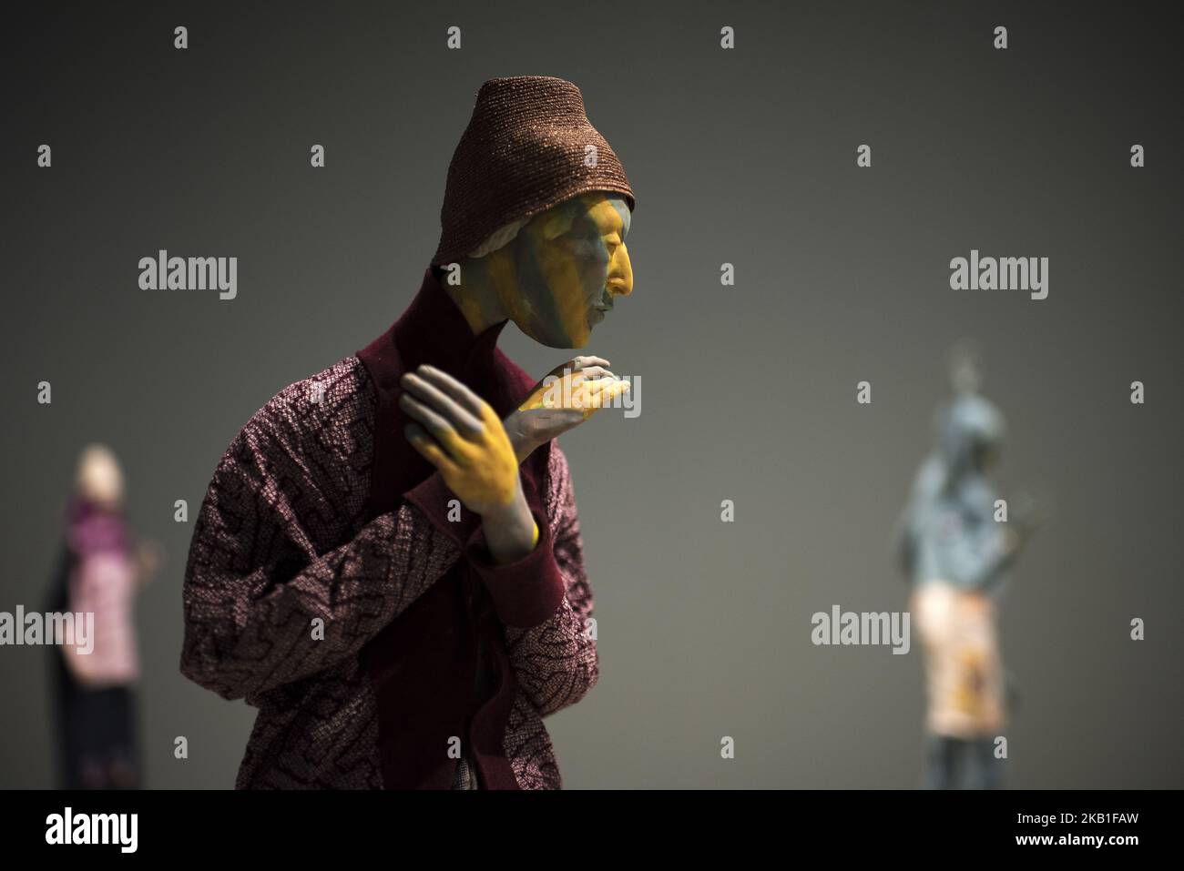 Artworks are displayed at The Curve, Barbican Centre during the ...