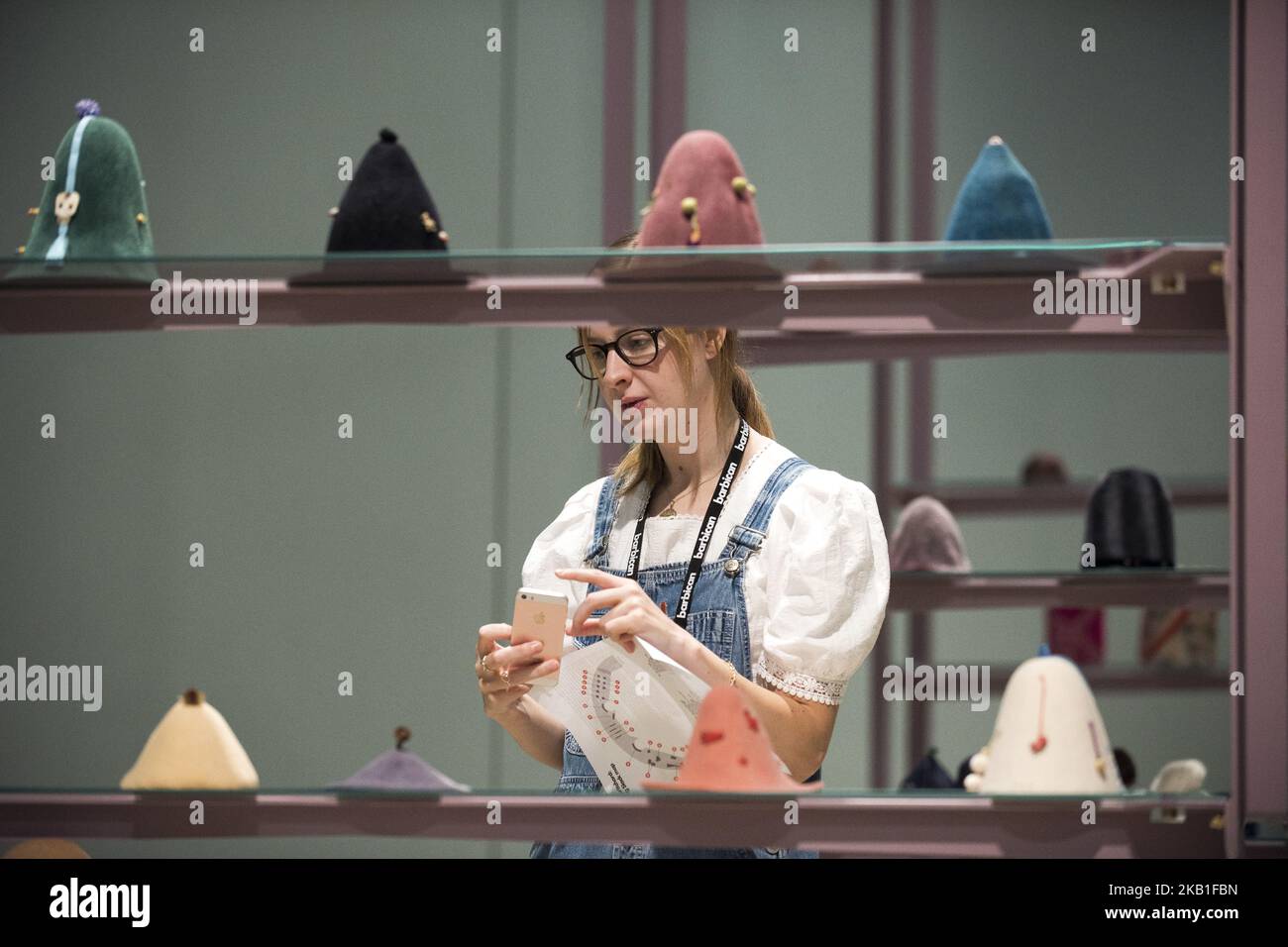 Artworks are displayed at The Curve, Barbican Centre during the ...