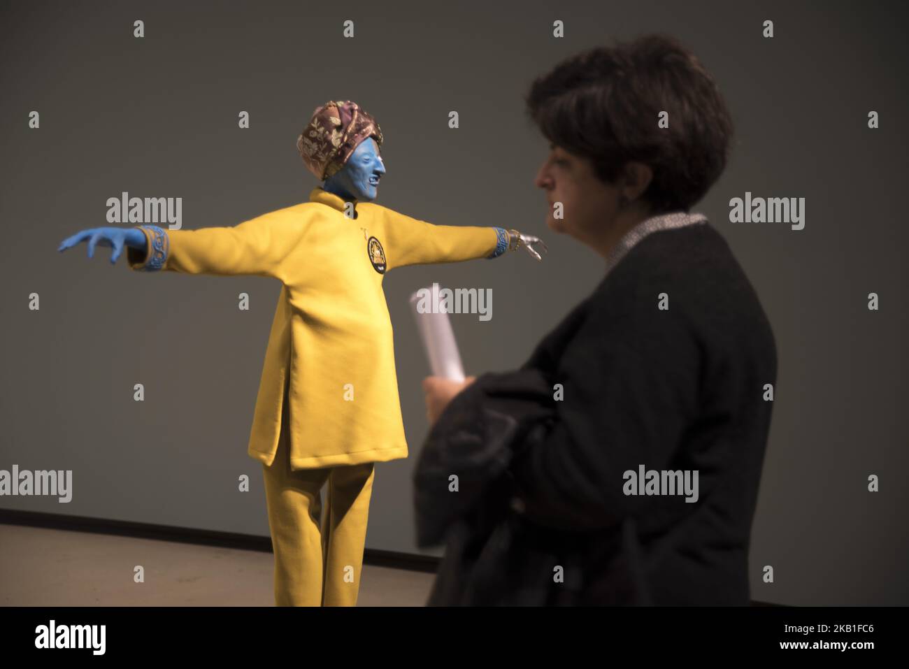 Artworks are displayed at The Curve, Barbican Centre during the ...