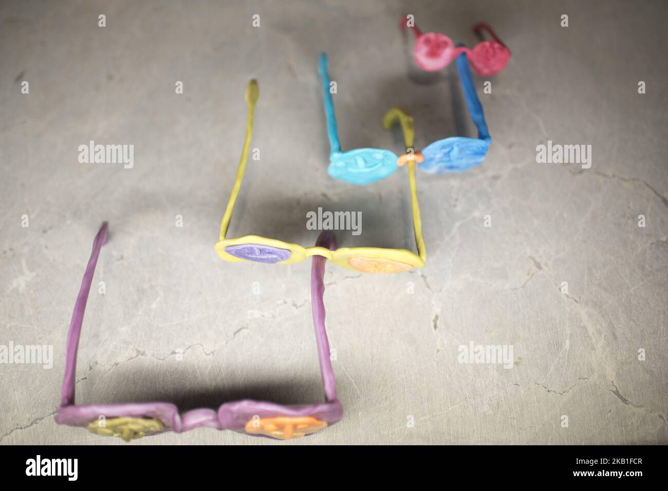 Artworks are displayed at The Curve, Barbican Centre during the ...