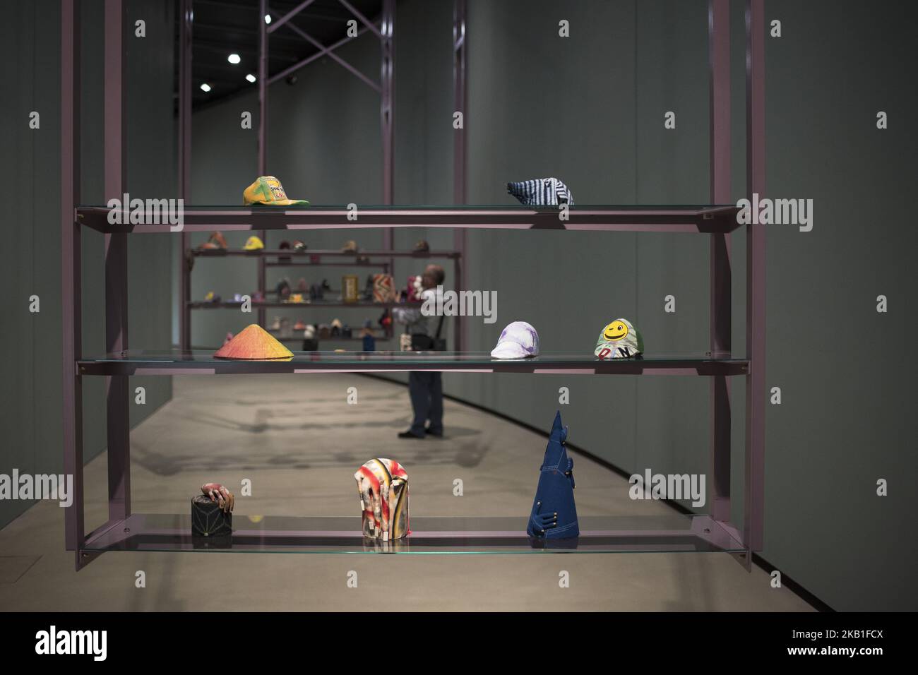 Artworks are displayed at The Curve, Barbican Centre during the ...