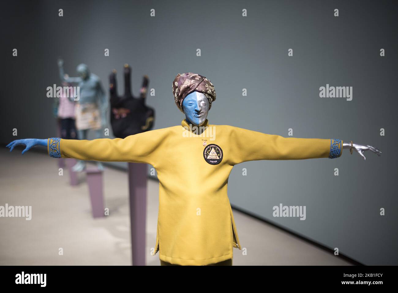 Artworks are displayed at The Curve, Barbican Centre during the ...