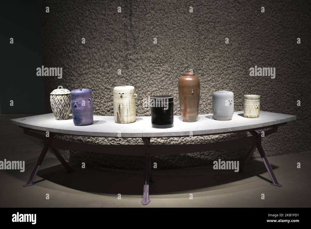 Artworks are displayed at The Curve, Barbican Centre during the ...