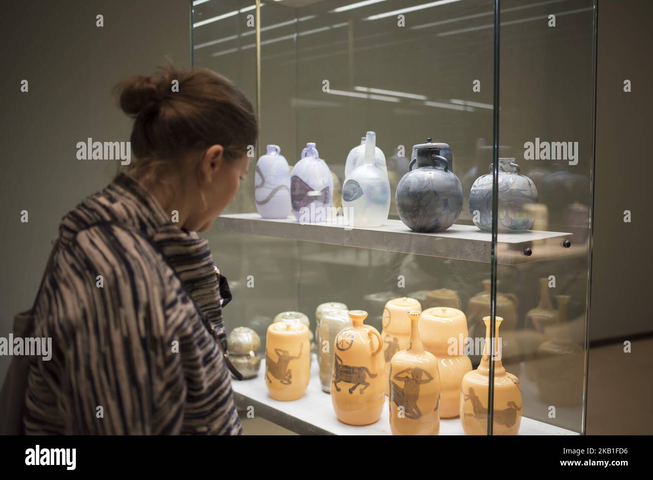 Artworks are displayed at The Curve, Barbican Centre during the ...