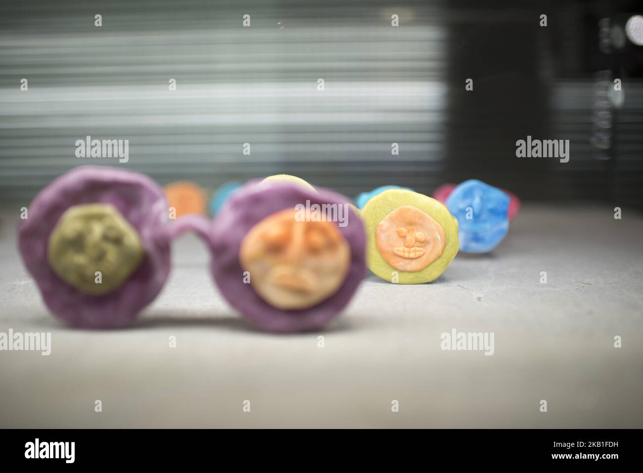 Artworks are displayed at The Curve, Barbican Centre during the ...