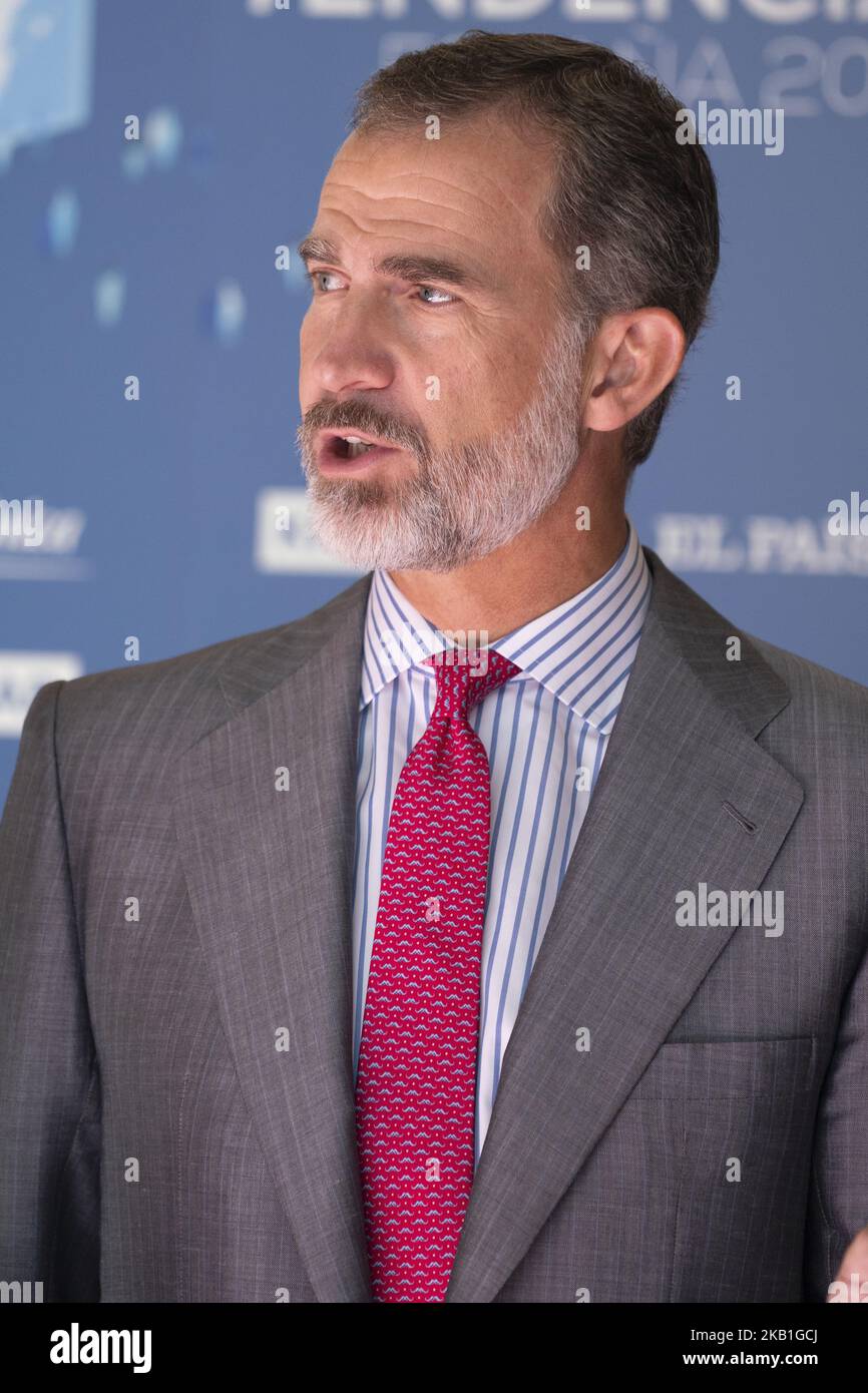 Spanish King Felipe VI attends the Foro Tendencias Espana 2019 in ...